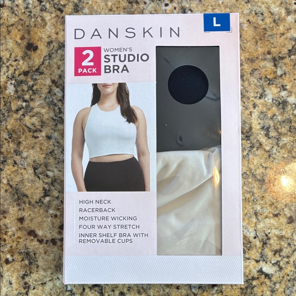 Danskin | Intimates & Sleepwear | Danskin Studio Bra 2pack Black And ...